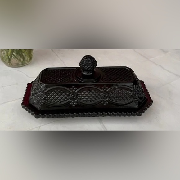 Avon | Dining | Vintage Avon Cape Cod Ruby Covered Butter Dish Early To ...